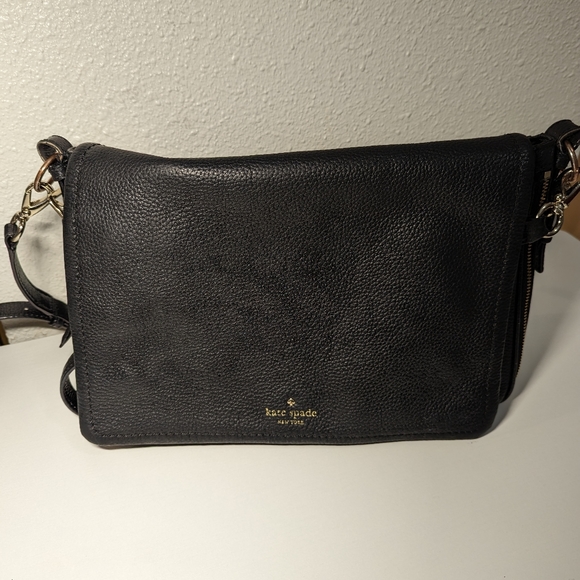 kate spade | Bags | Kate Spade Vintage Messenger Bag Double Gold Zipper ...